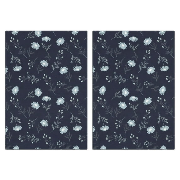 2 Pcs Pioneer Flower Floral Print Pattern Kitchen Towels, Funny ...