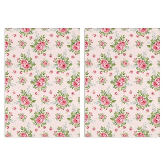2 Pcs Pioneer Flower Floral Print Pattern Kitchen Towels, Funny ...