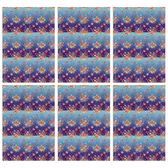 2 Pcs Pioneer Flower Floral Print Pattern Kitchen Towels, Funny ...