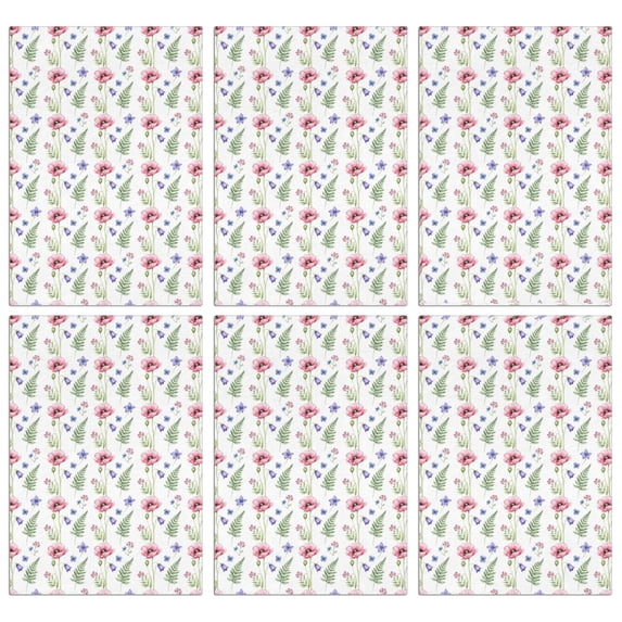 2 Pcs Pioneer Flower Floral Print Pattern Kitchen Towels, Funny ...