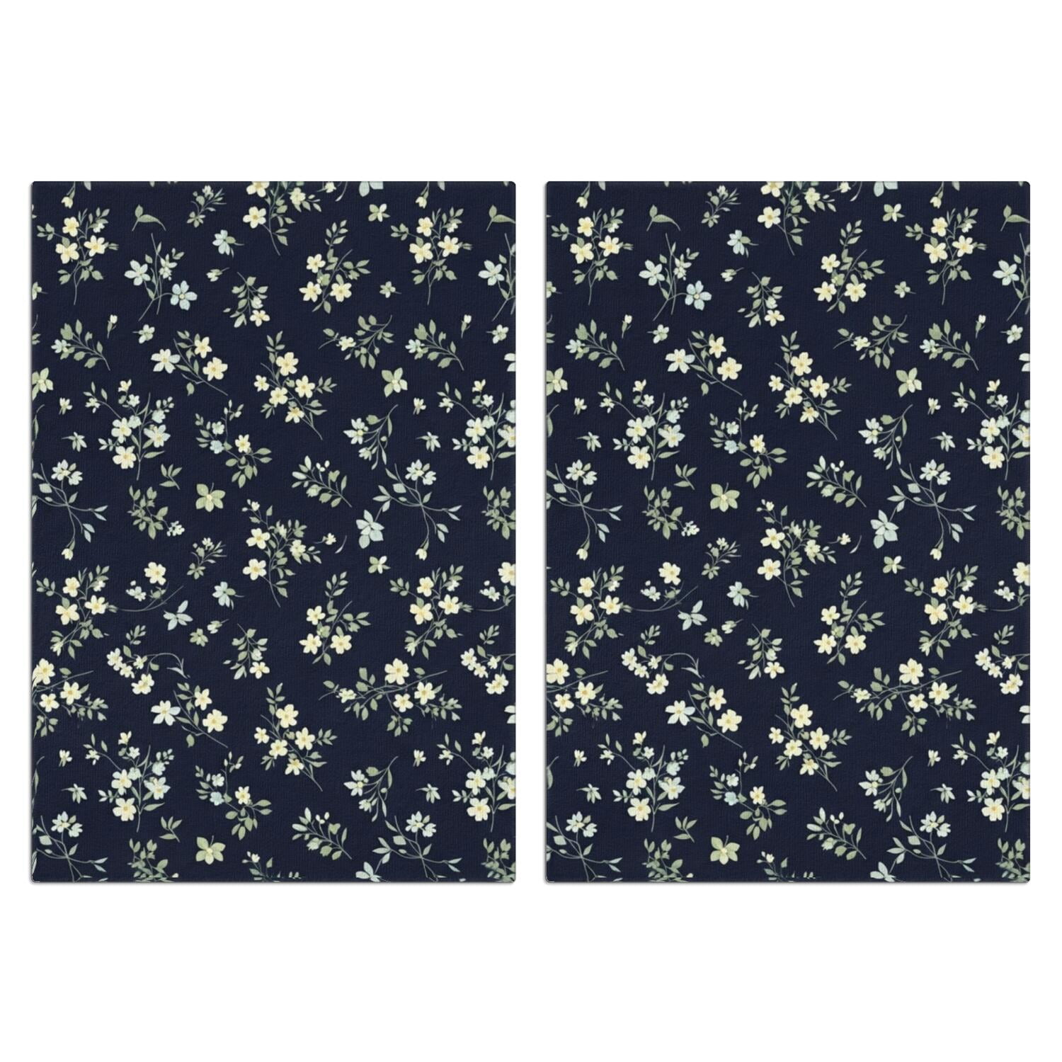 2 Pcs Pioneer Flower Floral Print Pattern Kitchen Towels, Funny ...