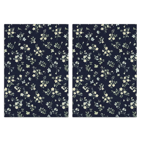 2 Pcs Pioneer Flower Floral Print Pattern Kitchen Towels, Funny ...