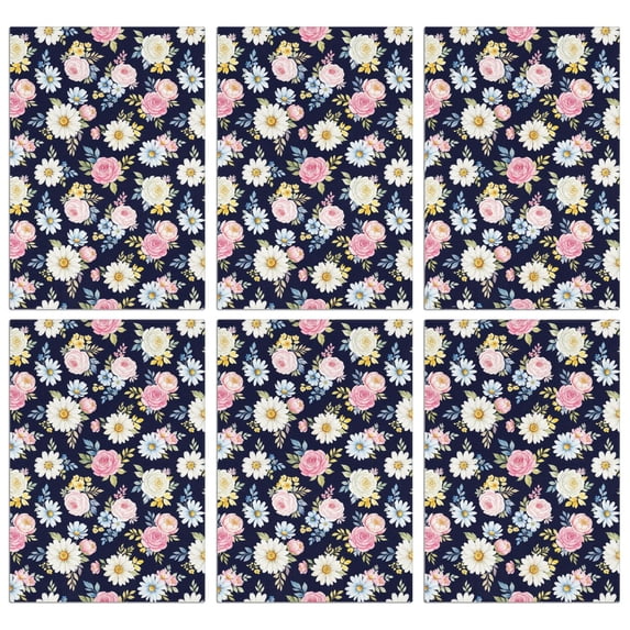 2 Pcs Pioneer Flower Floral Print Pattern Kitchen Towels, Funny ...