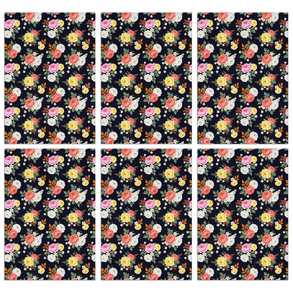2 Pcs Pioneer Flower Floral Print Pattern Kitchen Towels, Funny ...