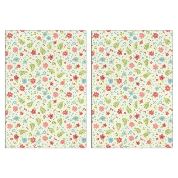 2 Pcs Pioneer Flower Floral Print Pattern Kitchen Towels, Funny ...