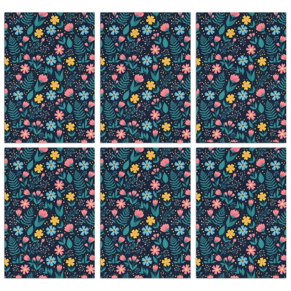 2 Pcs Pioneer Flower Floral Print Pattern Kitchen Towels, Funny ...