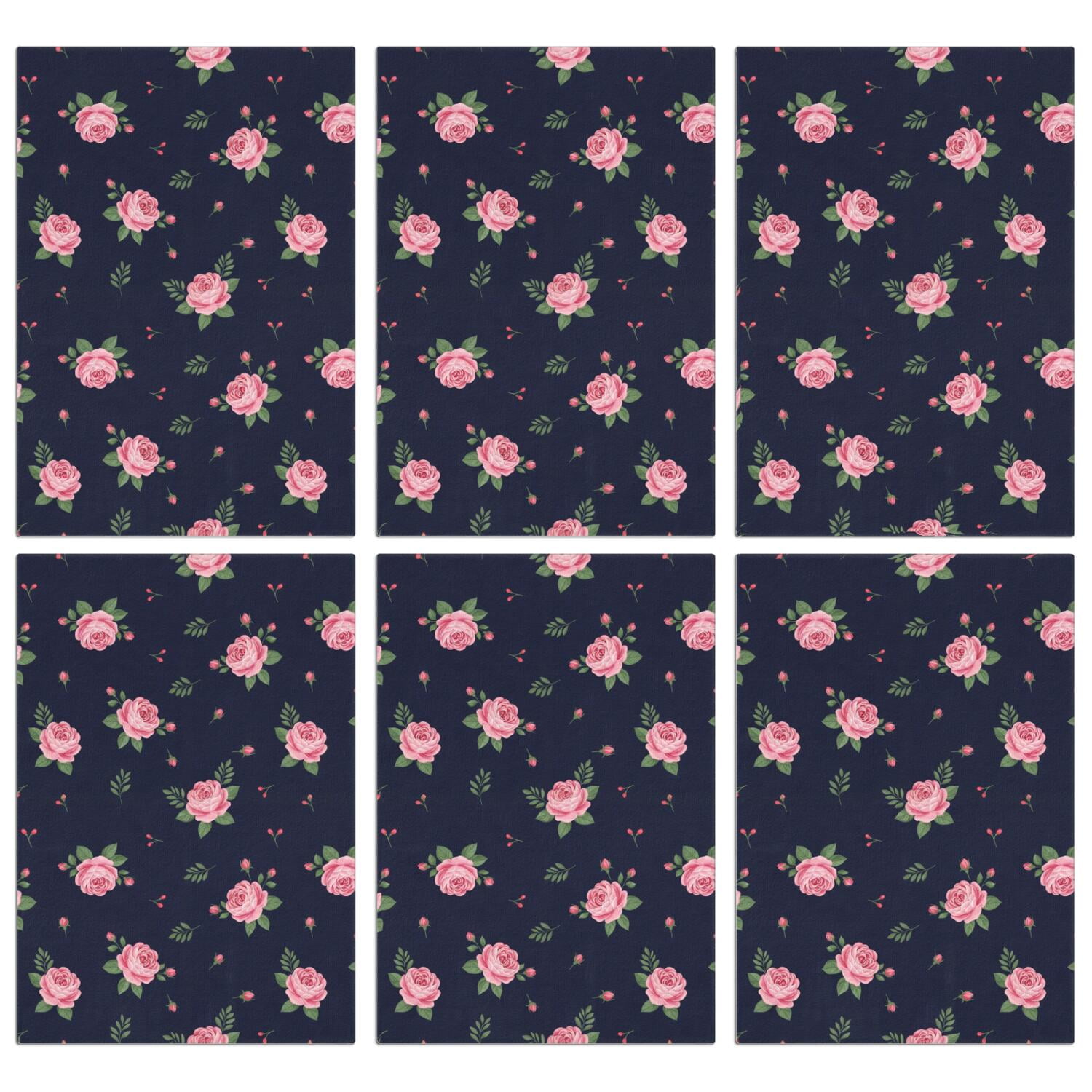 2 Pcs Pioneer Flower Floral Print Pattern Kitchen Towels, Funny ...