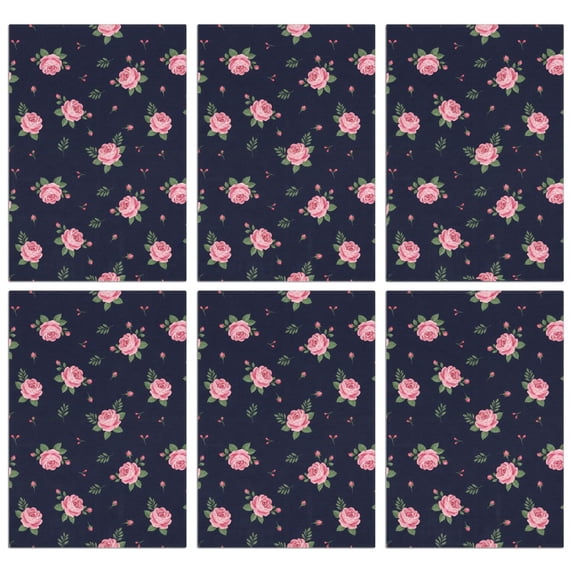 2 Pcs Pioneer Flower Floral Print Pattern Kitchen Towels, Funny ...