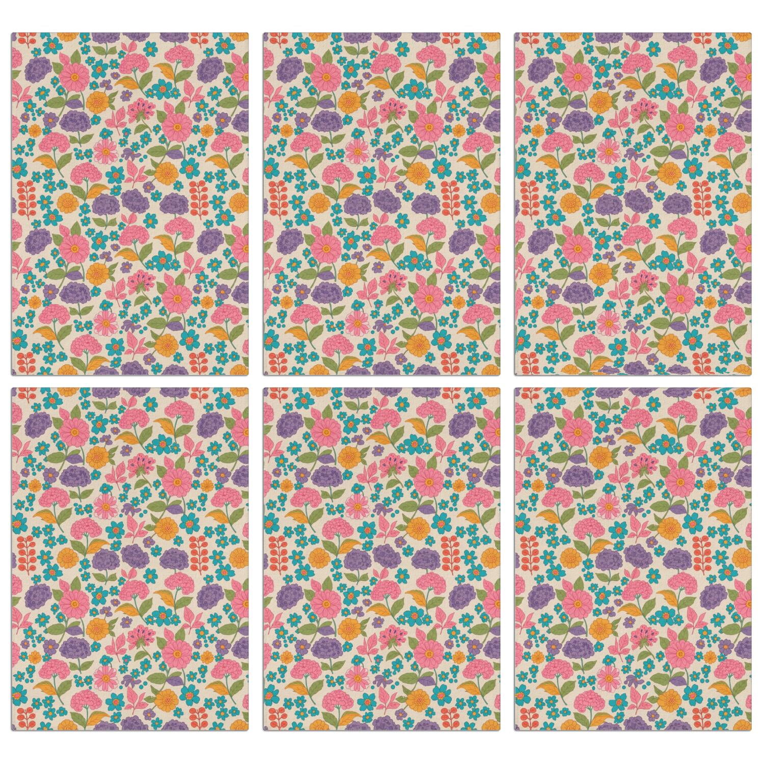 2 Pcs Pioneer Flower Floral Print Pattern Kitchen Towels, Funny ...