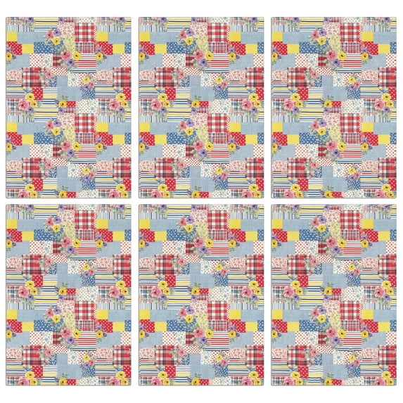 6 Pcs Pioneer Flower Floral Print Pattern Kitchen Towels, Funny ...