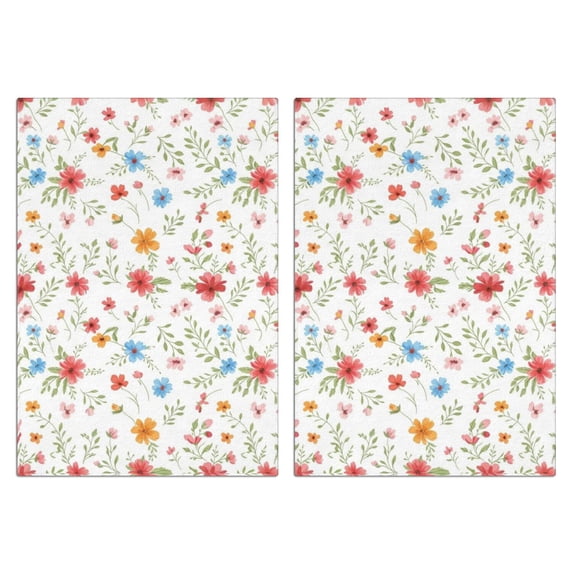 2 Pcs Pioneer Flower Floral Print Pattern Kitchen Towels, Funny ...