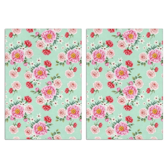 2 Pcs Pioneer Flower Floral Print Pattern Kitchen Towels, Funny ...