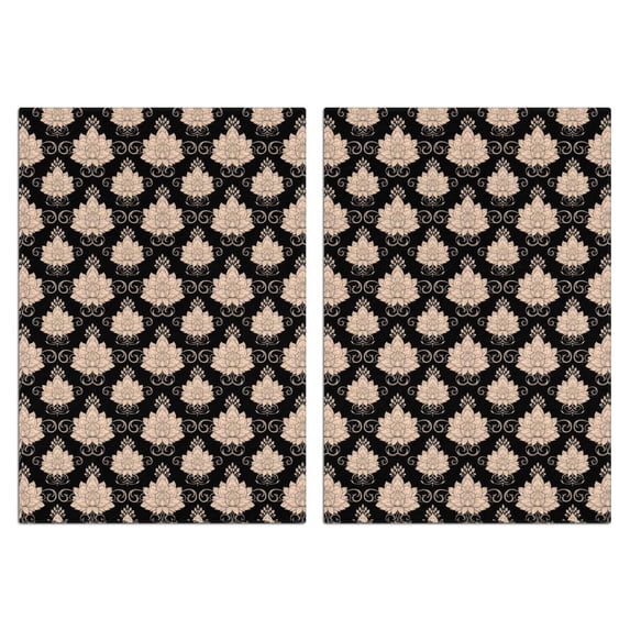 2 Pcs Pioneer Flower Floral Print Pattern Kitchen Towels, Funny ...