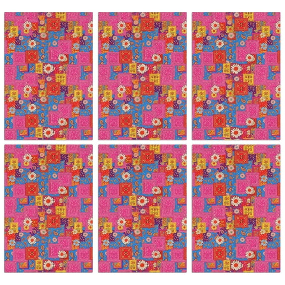 6 Pcs Pioneer Flower Floral Print Pattern Kitchen Towels, Funny ...