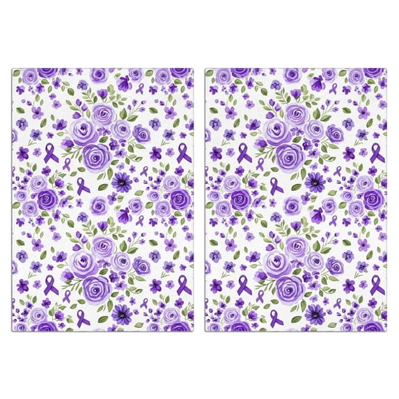 2 Pcs Pioneer Flower Floral Print Pattern Kitchen Towels, Funny ...