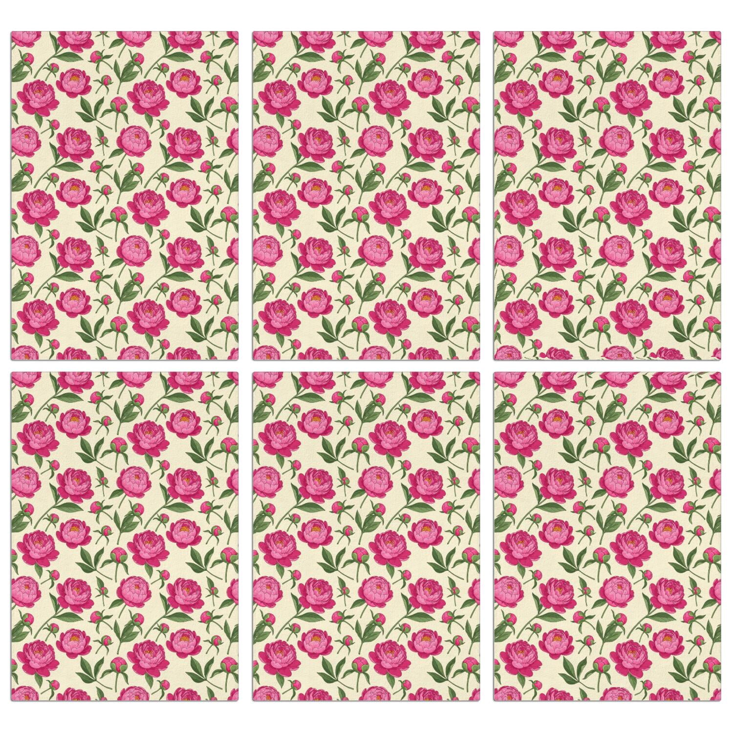 2 Pcs Pioneer Flower Floral Print Pattern Kitchen Towels, Funny ...