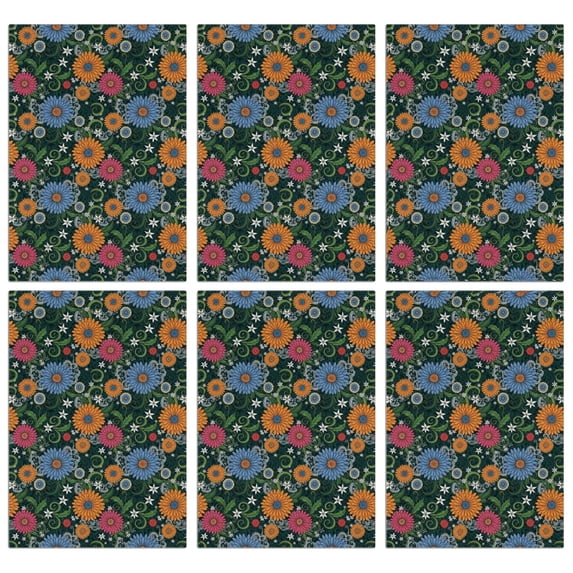 2 Pcs Pioneer Flower Floral Print Pattern Kitchen Towels, Funny ...