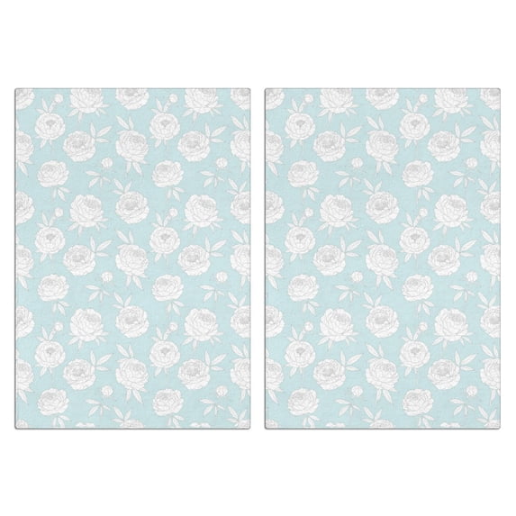 2 Pcs Pioneer Flower Floral Print Pattern Kitchen Towels, Funny ...