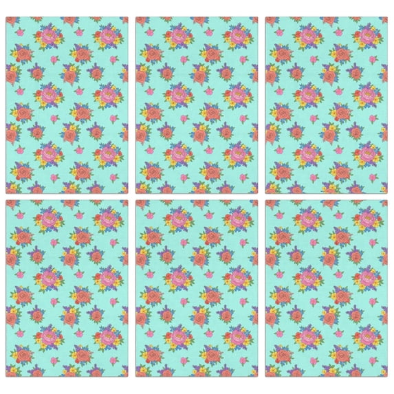 2 Pcs Pioneer Flower Floral Print Pattern Kitchen Towels, Funny ...