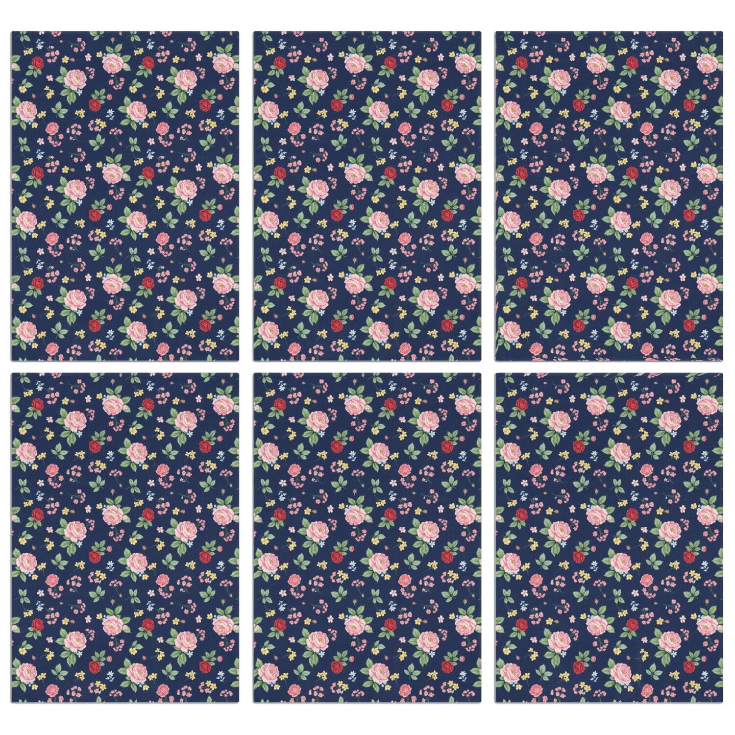 2 Pcs Pioneer Flower Floral Print Pattern Kitchen Towels, Funny ...