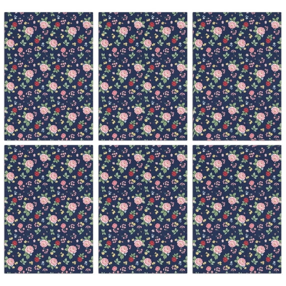 2 Pcs Pioneer Flower Floral Print Pattern Kitchen Towels, Funny ...