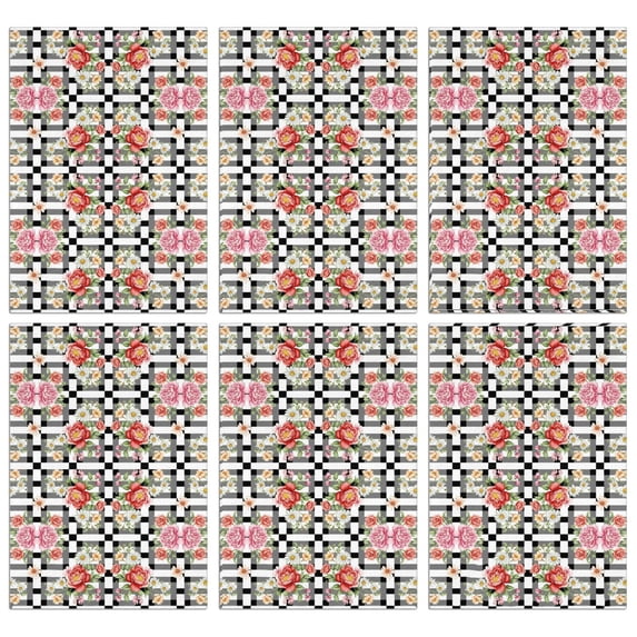 2 Pcs Pioneer Flower Floral Print Pattern Kitchen Towels, Funny ...