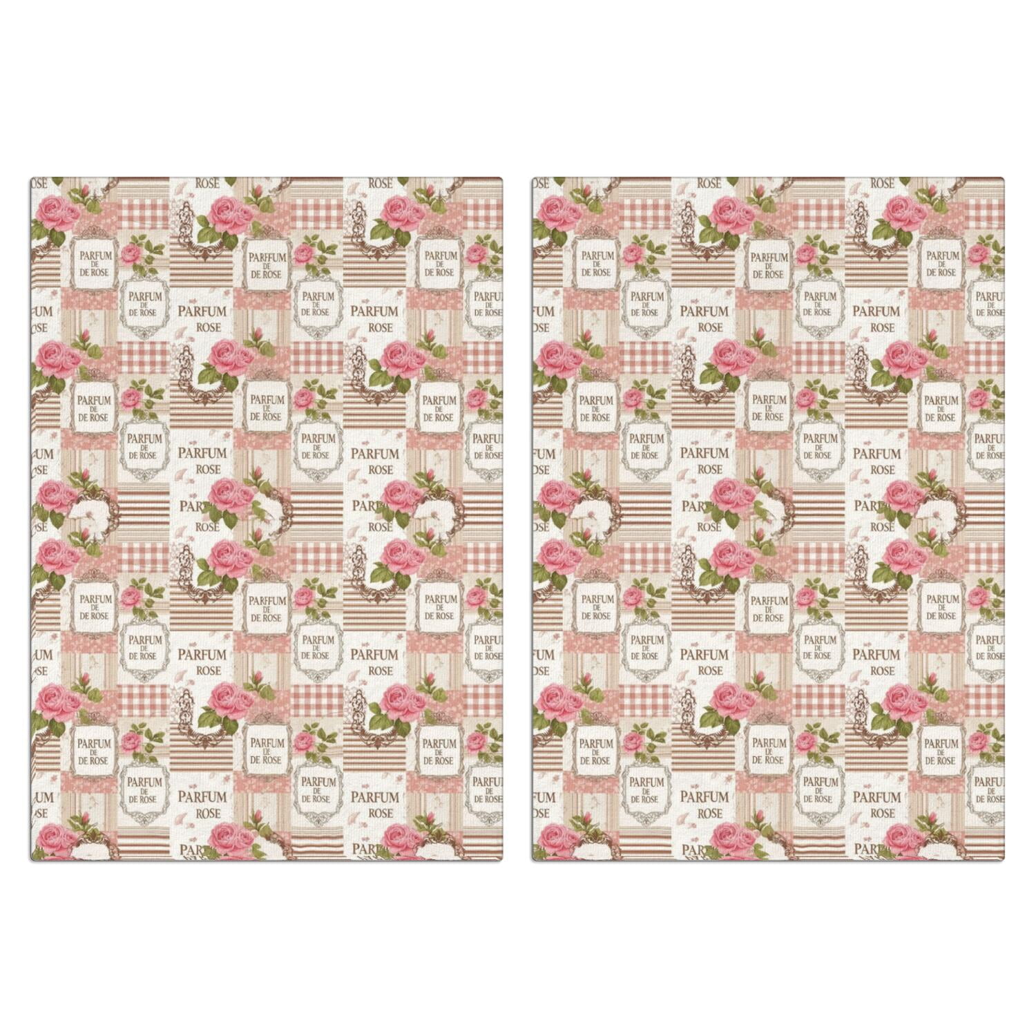 2 Pcs Pioneer Flower Floral Print Pattern Kitchen Towels, Funny ...