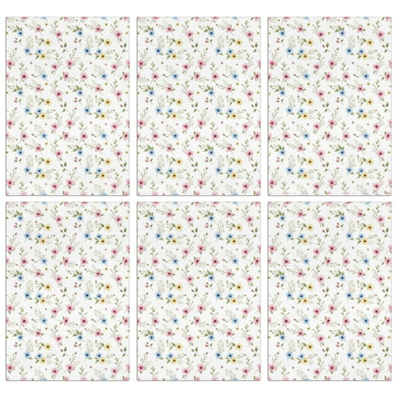 6 Pcs Pioneer Flower Floral Print Pattern Kitchen Towels, Funny ...