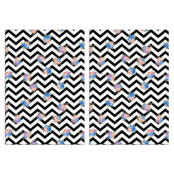 2 Pcs Pioneer Flower Floral Print Pattern Kitchen Towels, Funny ...