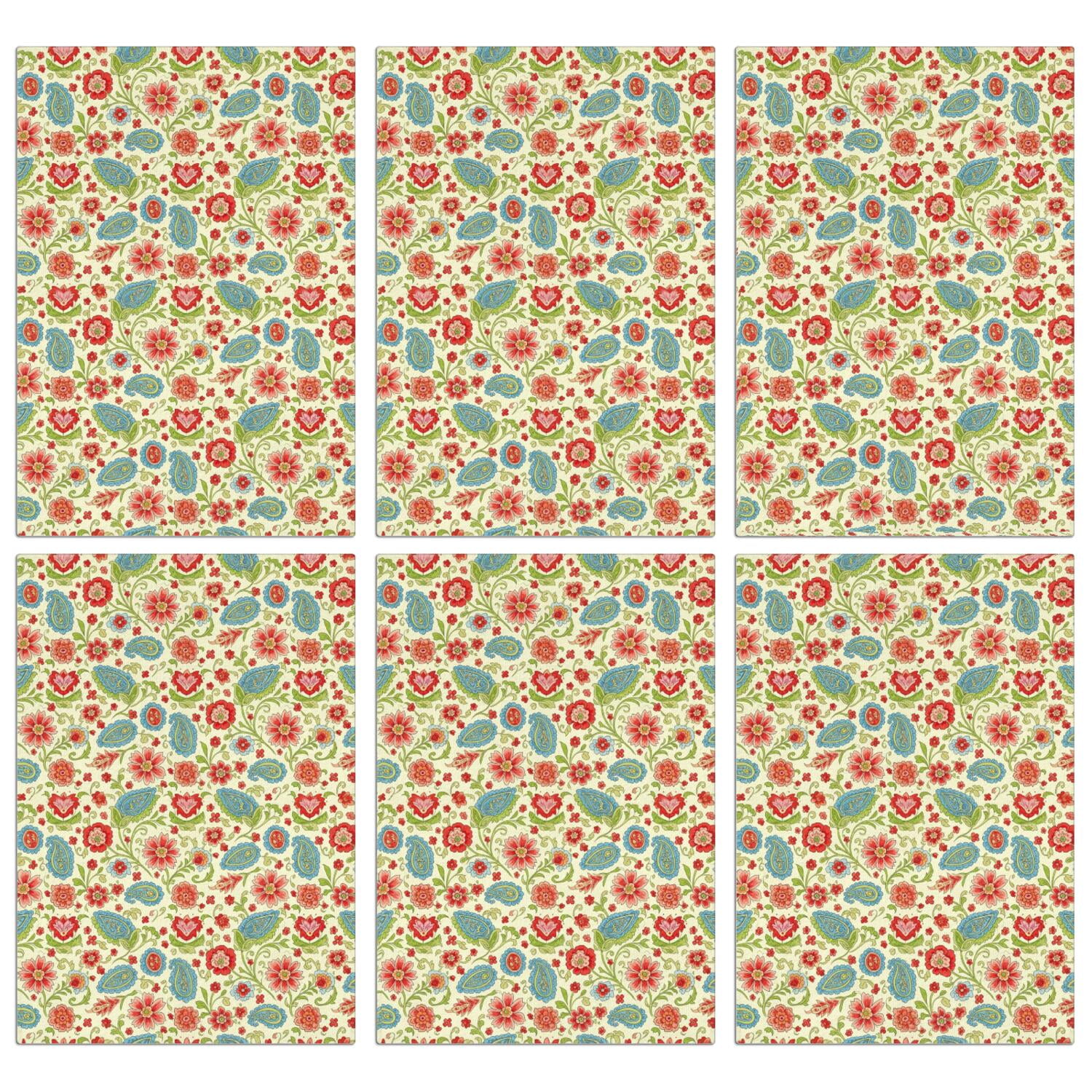 2 Pcs Pioneer Flower Floral Print Pattern Kitchen Towels, Funny ...