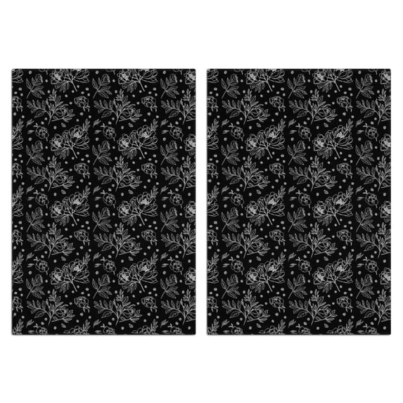 2 Pcs Pioneer Flower Floral Print Pattern Kitchen Towels, Funny ...