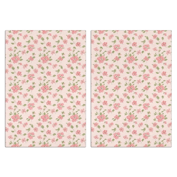 2 Pcs Pioneer Flower Floral Print Pattern Kitchen Towels, Funny ...