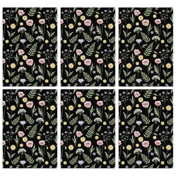 2 Pcs Pioneer Flower Floral Print Pattern Kitchen Towels, Funny ...