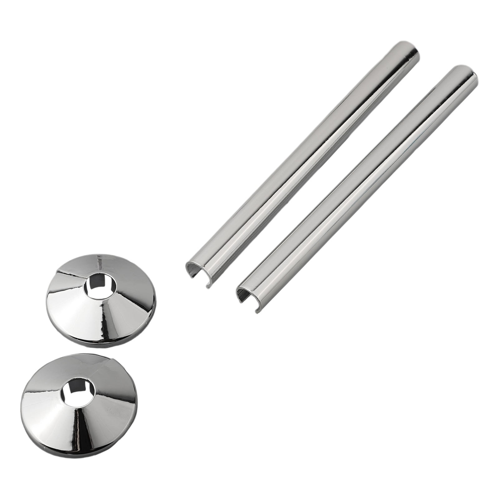 2 Pcs Pipes Radiator Pipe Covers Sleeve 15mm Collars Cut Fi Bathroom ...