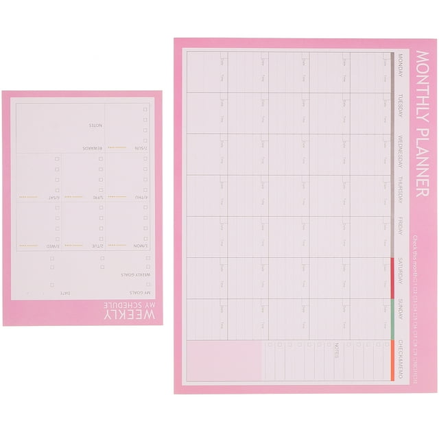 2 Pcs Planning Book Note Pads Weekly Schedule Notepad Daily Work ...