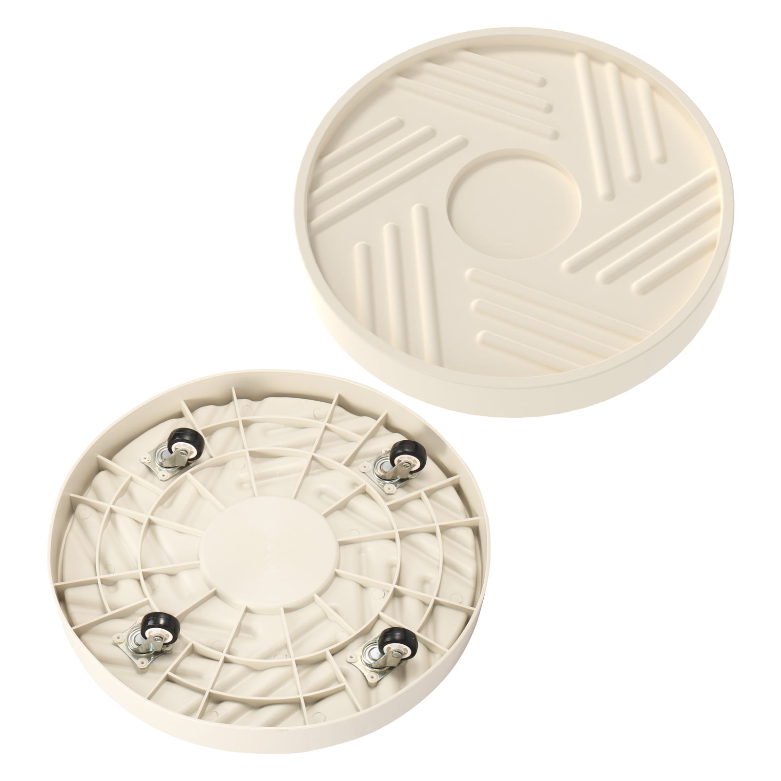 2 Pcs Plant Caddy with Hidden Wheels Round Plant Stand with Wheels 200 ...