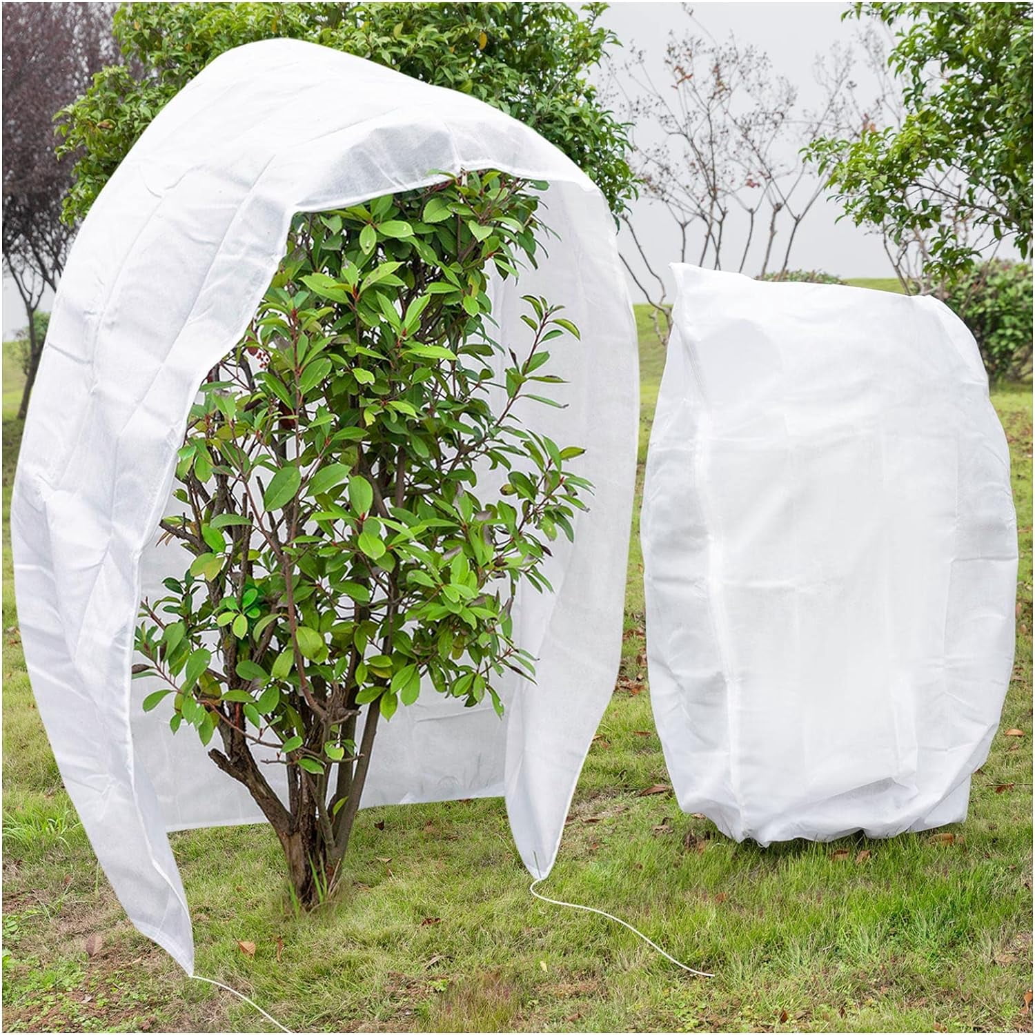 2 Pcs Plant Covers Freeze Protection, Frost Cloth Plant Freeze ...