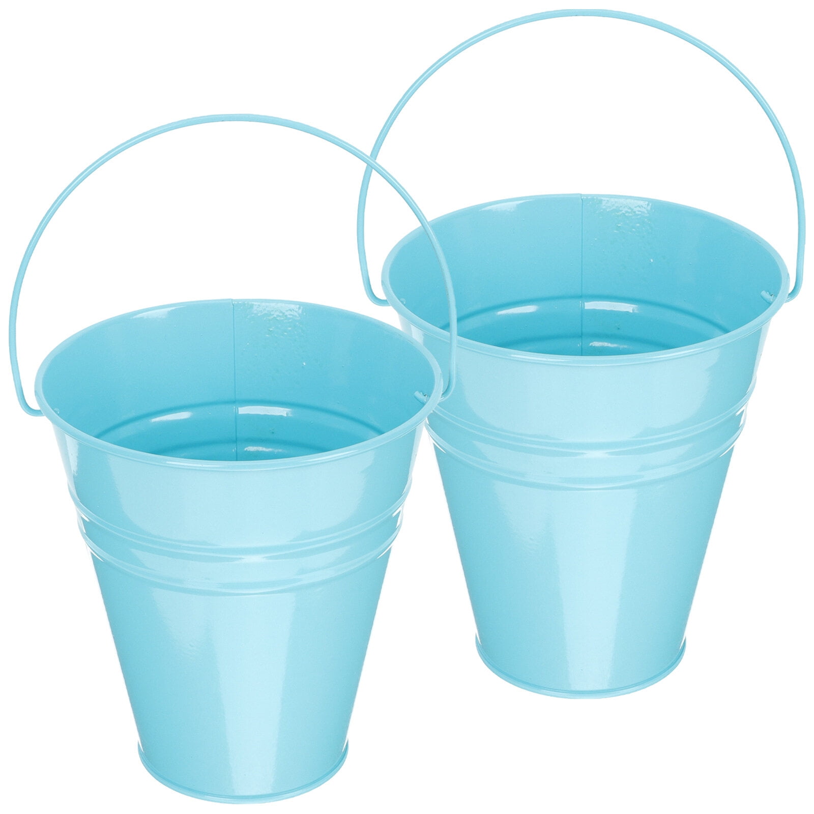 2 Pcs Plant Decor Pots for Plants Beer Pail Galvanized Flower Bucket ...