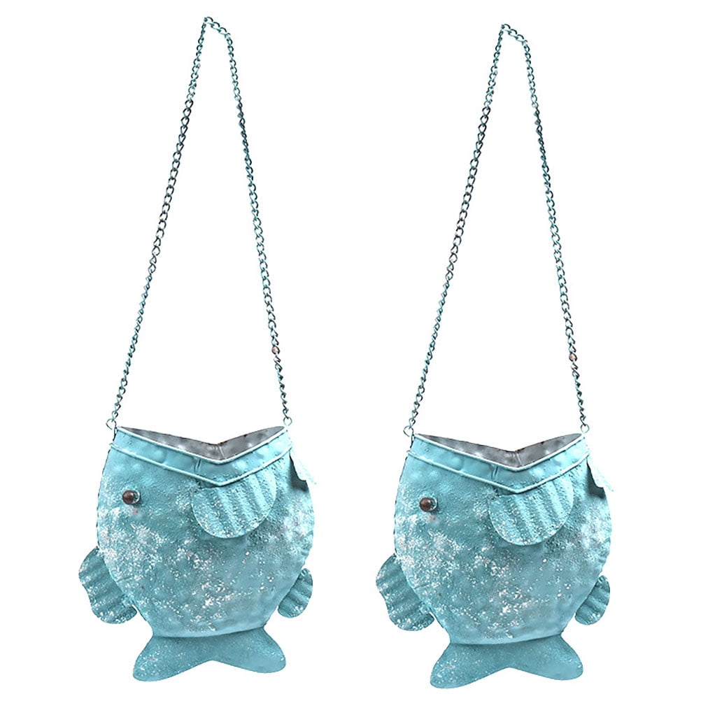 2 Pcs Plant Hanging Flower Stand Wall Decoration Basket - Walmart.com