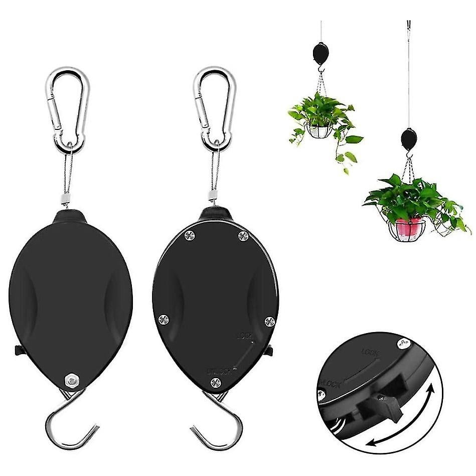 2 Pcs Plant Pulley Retractable Plant Hook Pulley Adjustable Plant ...