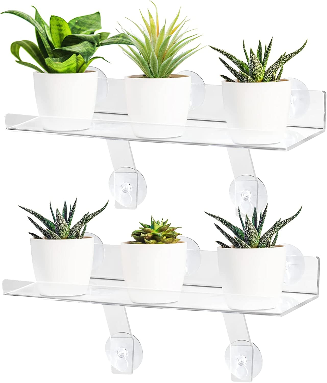 2 Pcs Plant Window Shelf, Window Plant Shelves with Bracket,15in ...