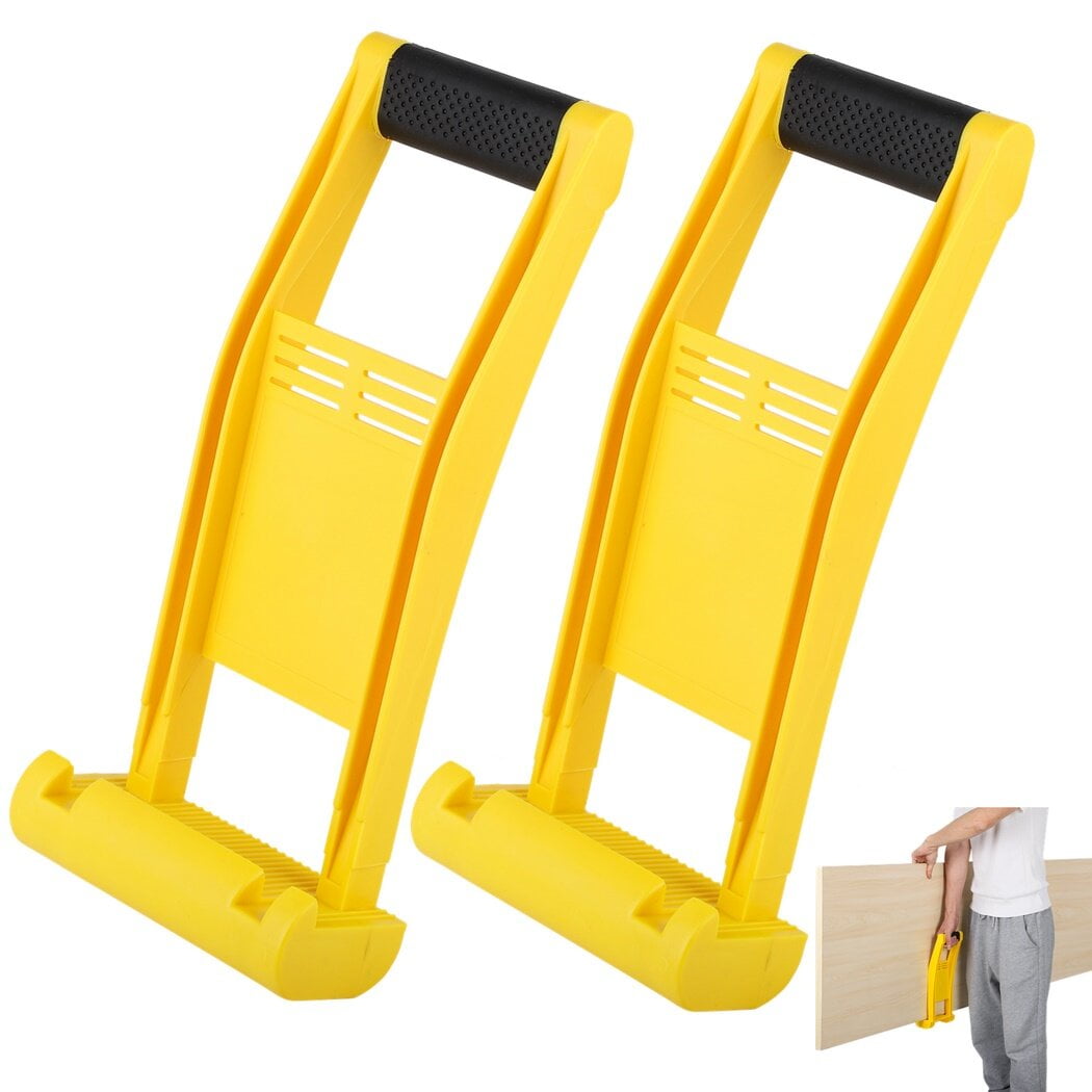 2 Pcs Plasterboard Carriers Plastic Drywall Carrying Handles Panel Carrier Tool with 80KG Load Bearing Capacity Non slip Plywood Lifting Tools Walmart Business Supplies