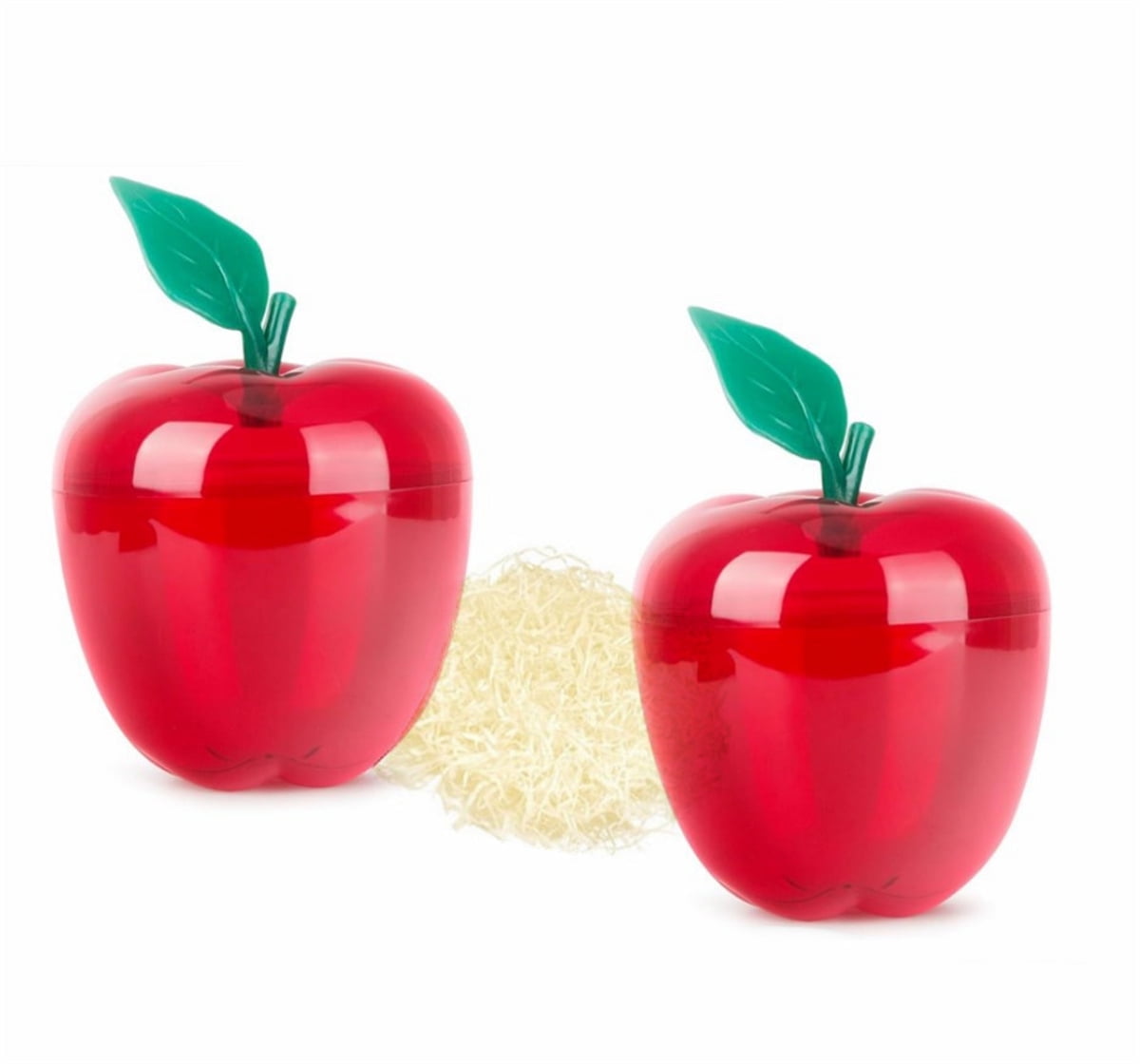 2 Pcs Plastic Apple Container Jars,5.9x4.3 Inches Christmas Eve Gift ...