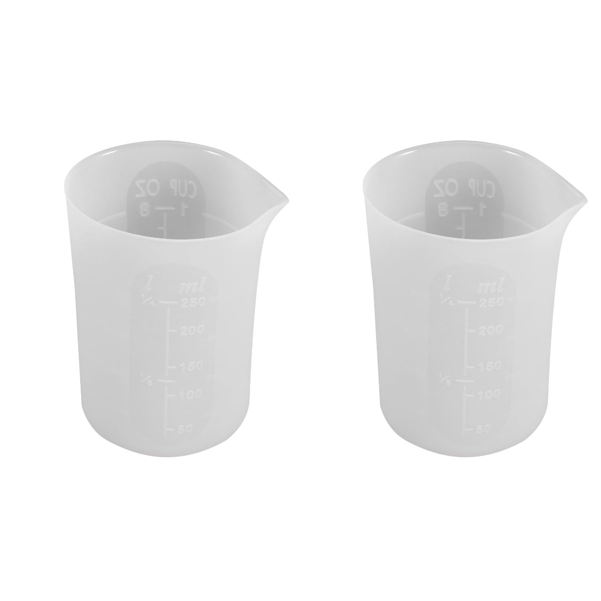 TABLZONE Scale Cups, White, Transparent Plastic, Perfect for Measuring ...