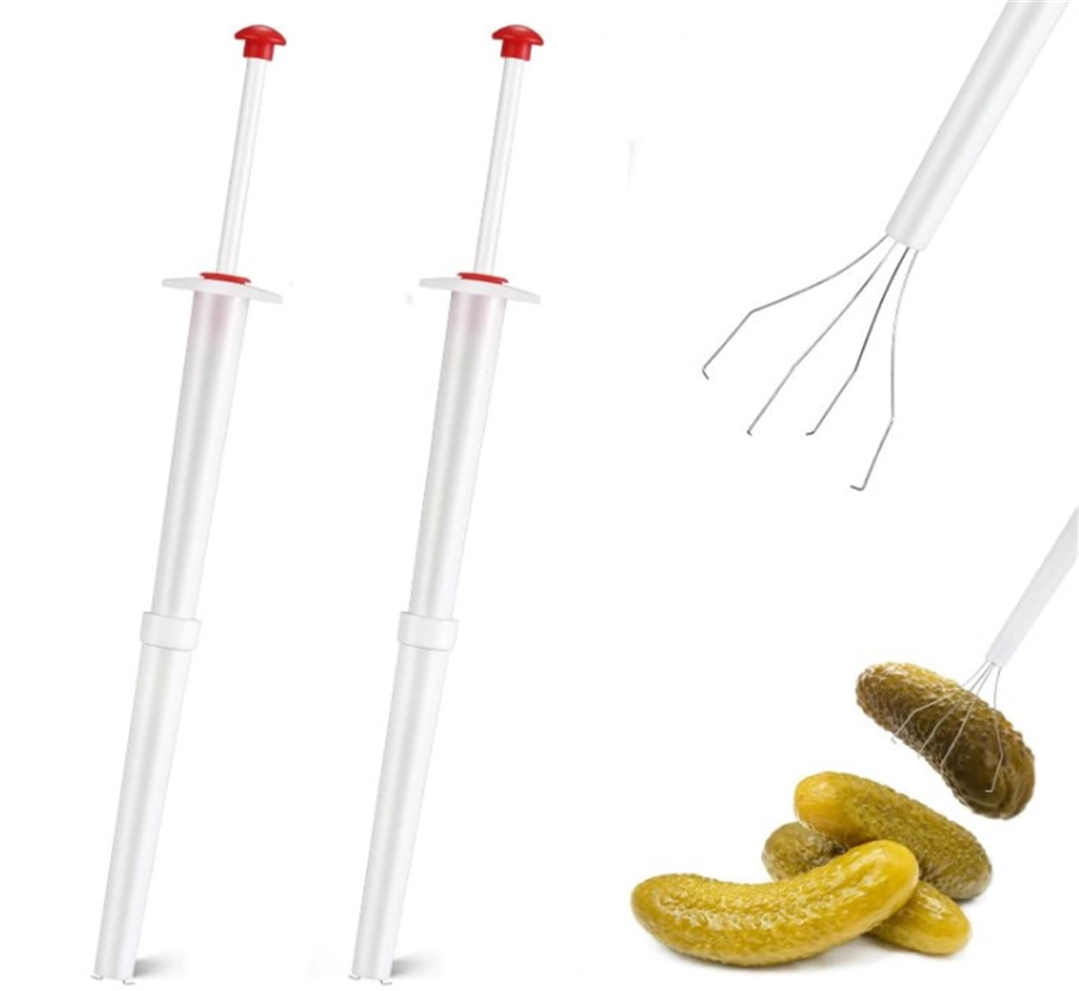 2 Pcs Plastic Pickle Grabber Tool,Kitchen Pickle Picker for Pickle Jar ...