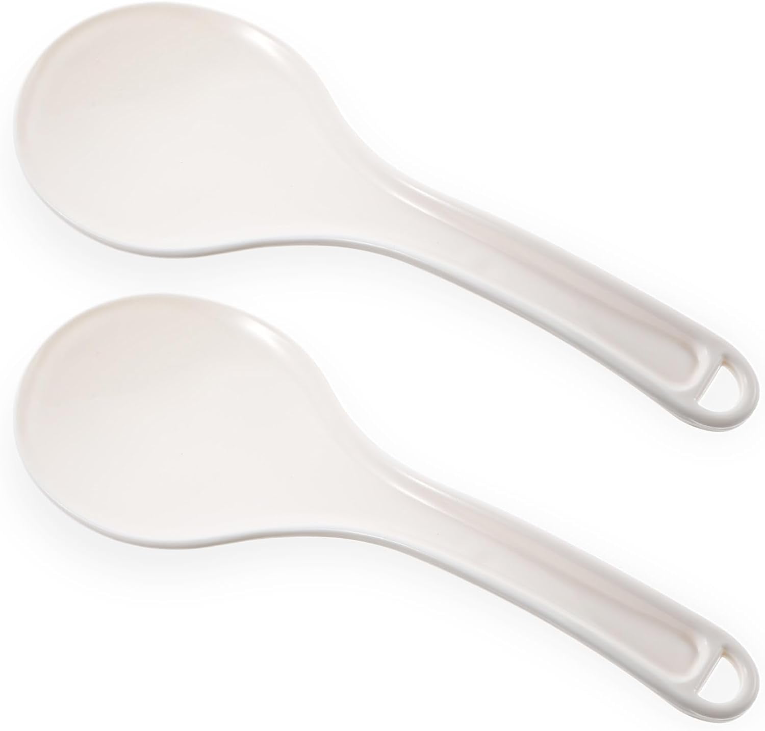 2 Pcs Plastic Rice Paddle, White Non-stick Rice Spoon 8.5 Inch ...