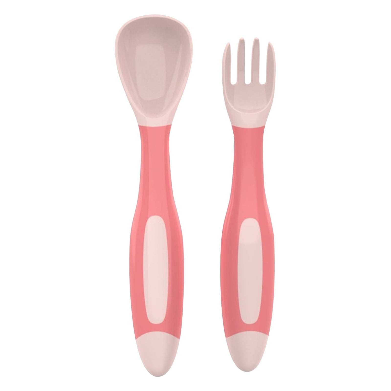2 Pcs Plastic Small People Spoons Set Tableware Bendable Design ...
