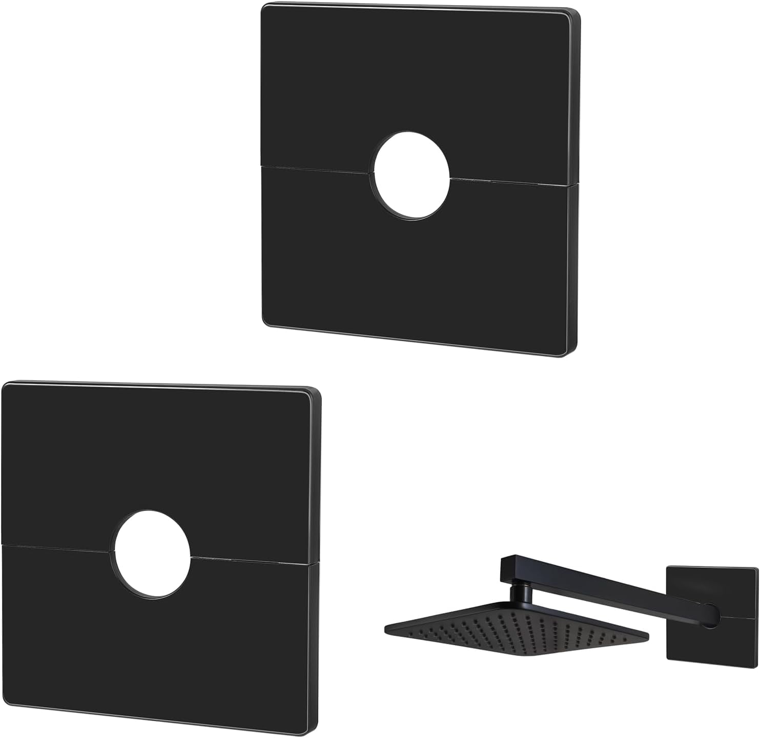 2 Pcs Plumbing Cover Plates, Square Shower Arm Flange Escutcheon Plate ...