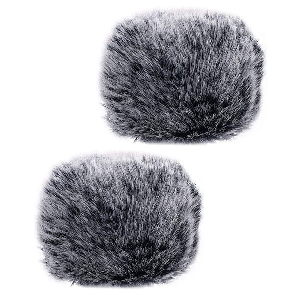2 Pcs Plush Microphone Windshield Covers Furry Foam Windscreen Caps for ...