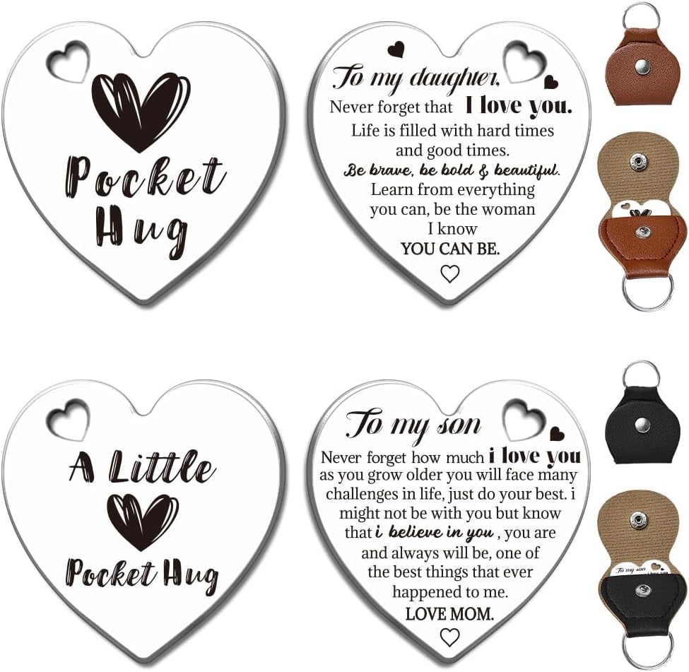 2 Pcs Pocket Hug Token for Son Daughter Long Distance Gifts Keepsake ...